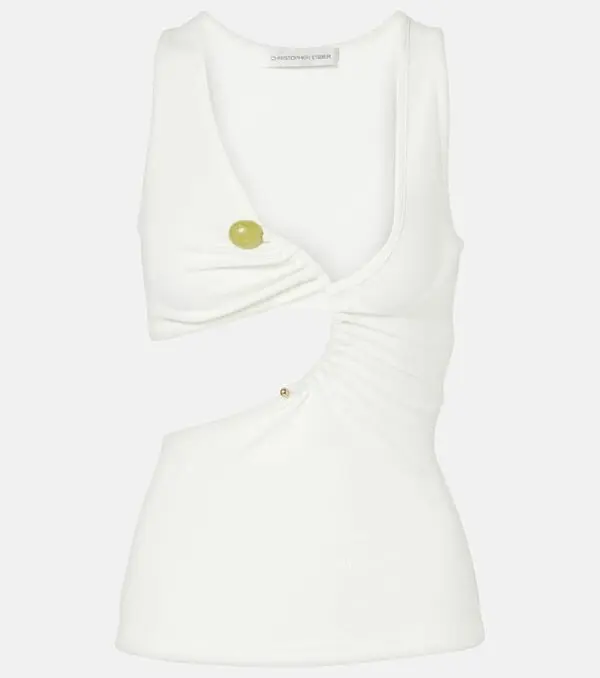 Christopher Esber Arc Stone Ribbed-knit Tank Top