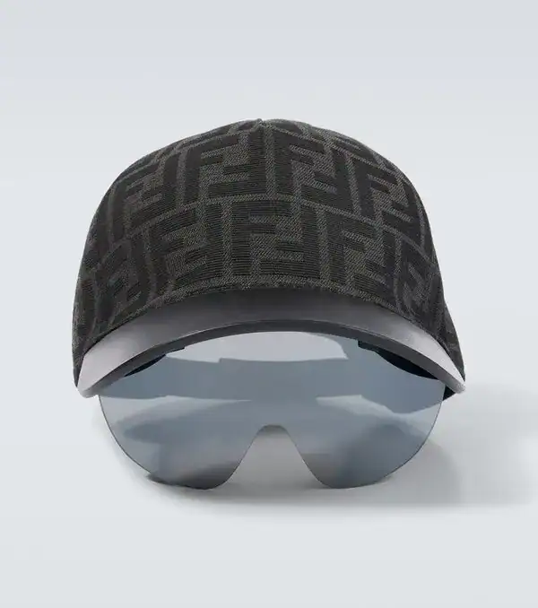 Fendi Ff Baseball Cap With Sunglasses - Black | Editorialist