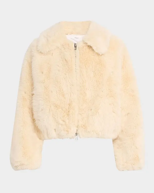 A.L.C. Esme Embellished Faux Fur Jacket - Arctic Fox
