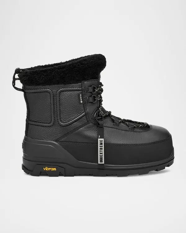 UGG Shasta Waterproof Leather Mid Boots - Blk