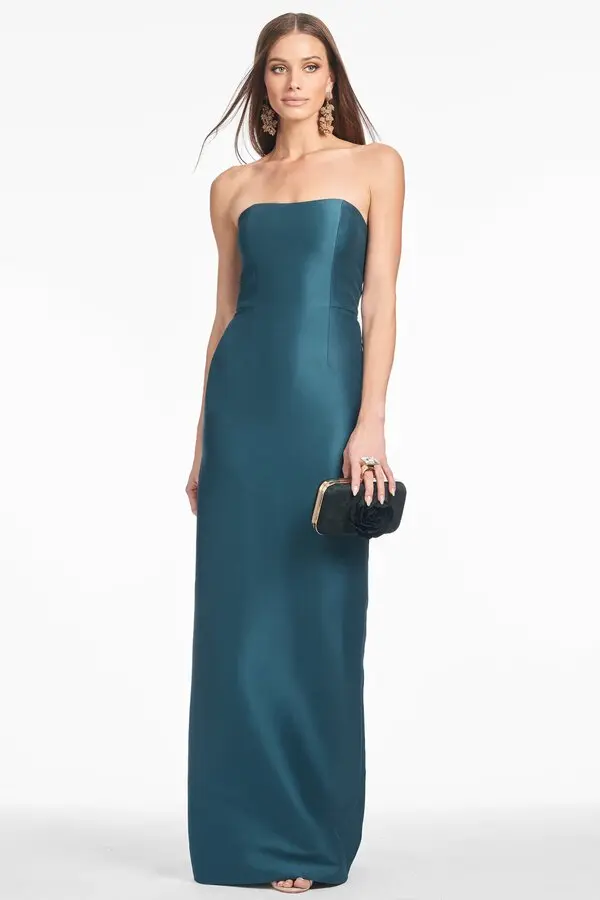 Sachin & Babi Marlena Column Gown - Tourmaline Green