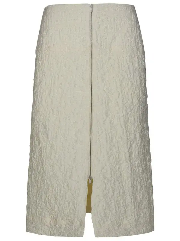 JIL SANDER Cotton-blend Skirt - White