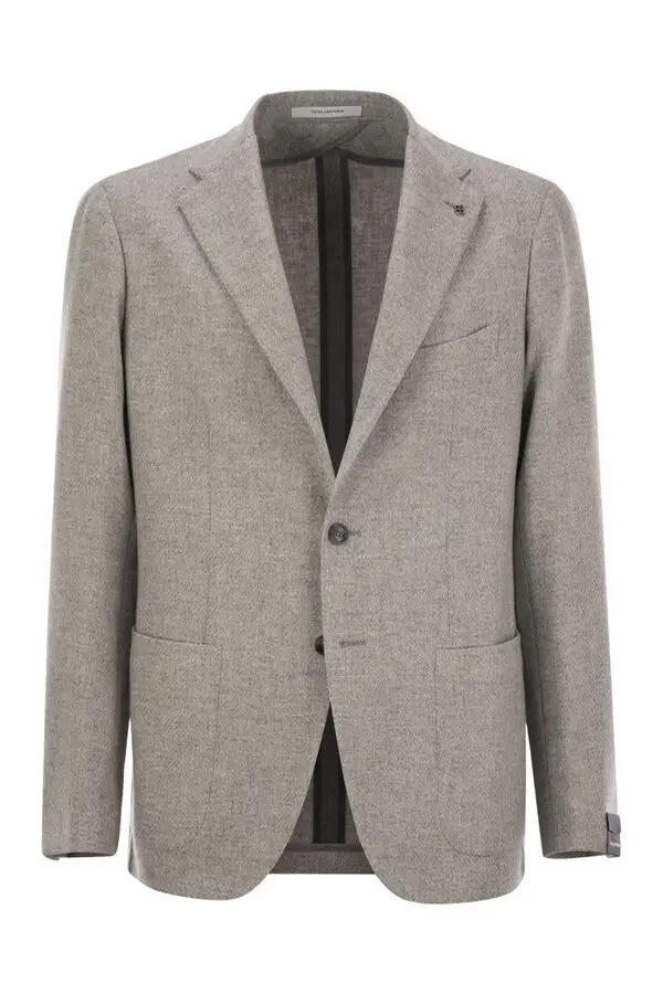 Tagliatore Virgin Wool Blend Jacket - Pearl
