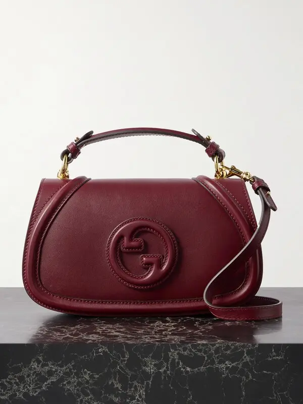 Gucci Blondie Leather Shoulder Bag - Burgundy