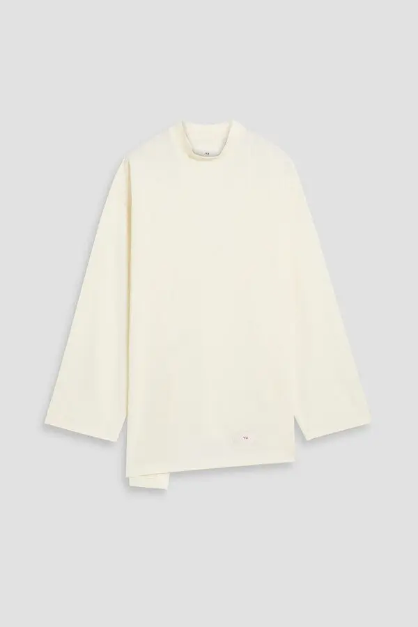 Y3 Spacer Asymmetric Cotton-blend Jersey Sweatshirt