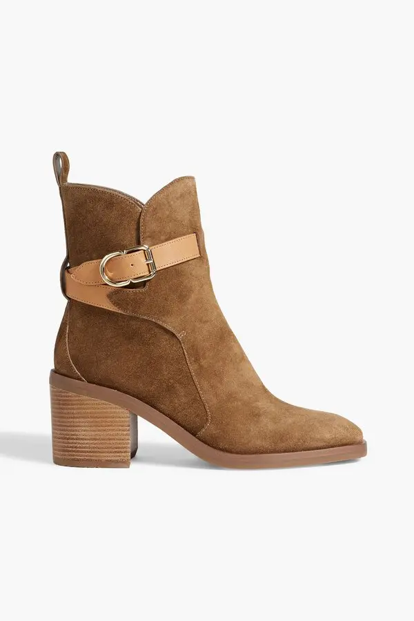 3.1 Phillip Lim Alexa Leather-trimmed Suede Ankle Boots