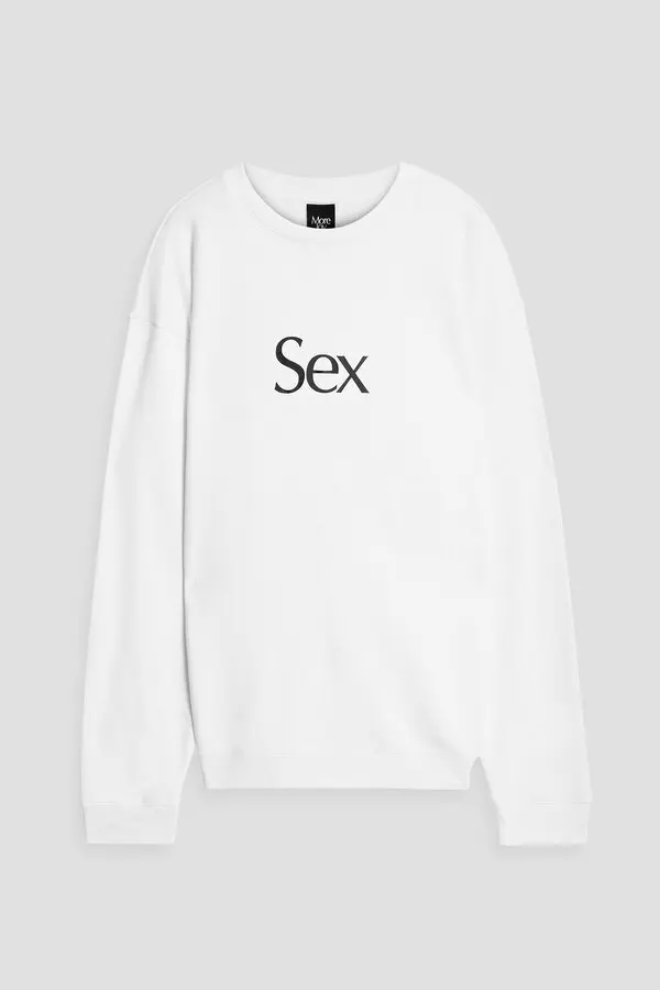 CHRISTOPHER KANE Printed French Cotton-terry Sweatshirt