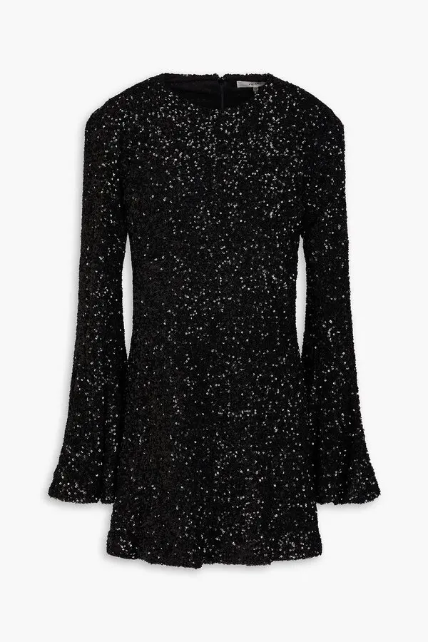 FRAME Sequined Tulle Mini Dress