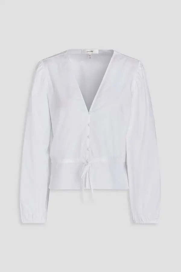 FRAME Cotton-poplin Blouse