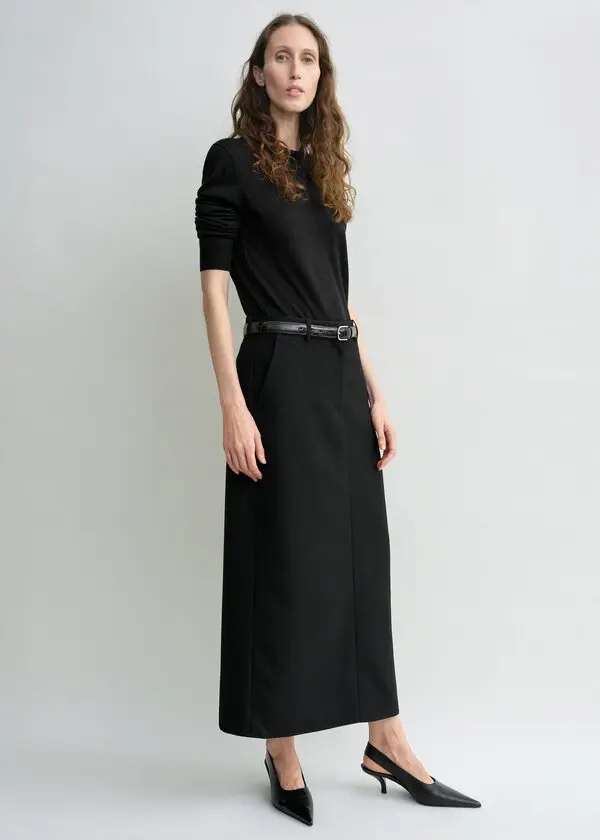 TOTÊME Low-rise Straight Skirt - Black
