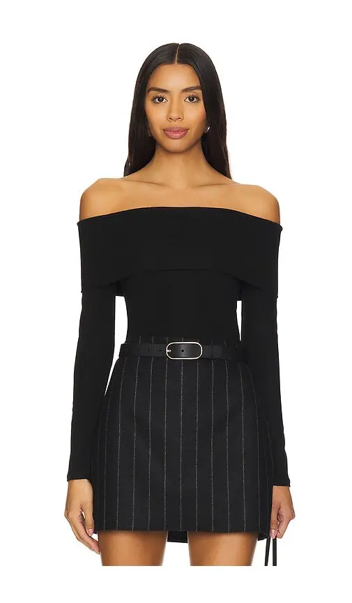 Theory Long Sleeve Off The Shoulder Top