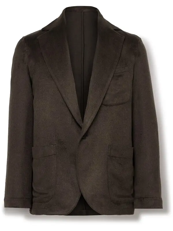 STOFFA Unstructured Brushed-silk Blazer