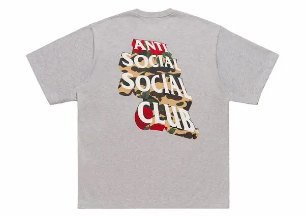BAPE X Anti Social Club Ii Tee Shirt - Grey