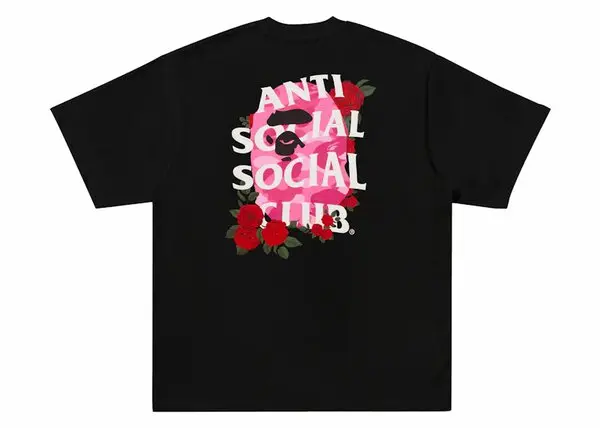 BAPE X Anti Social Club Iii Tee Shirt - Black
