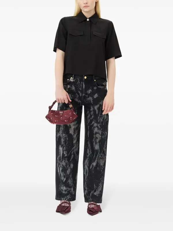 GANNI Twill Blouse