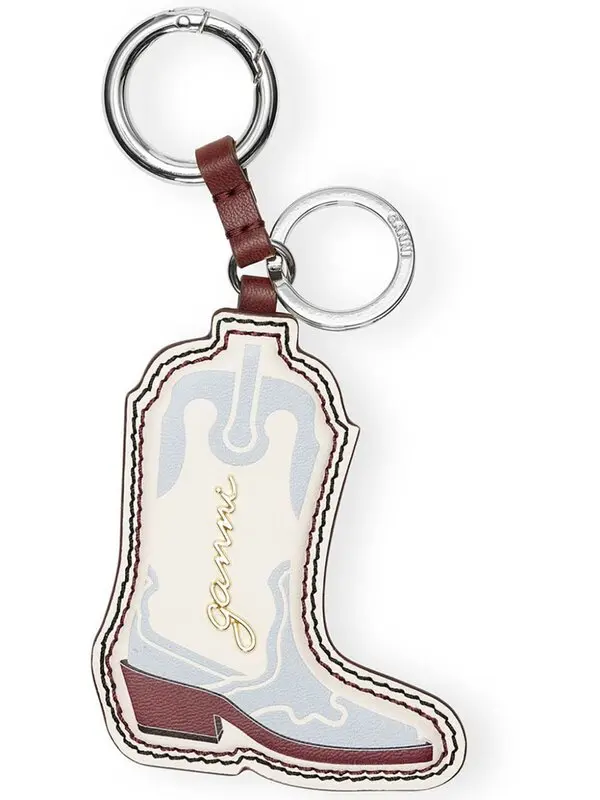 GANNI Western Boot Keyring - Blue