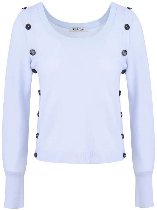 Ports 1961 Contrast-button Jumper - Blue