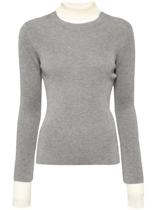 B+AB Layered Fine Knit Top