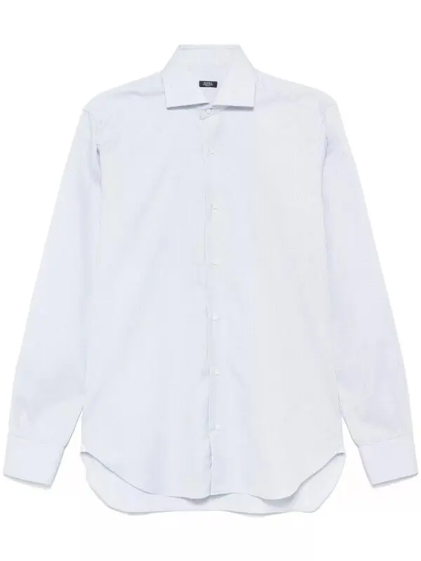 BARBA NAPOLI Checked Shirt - White
