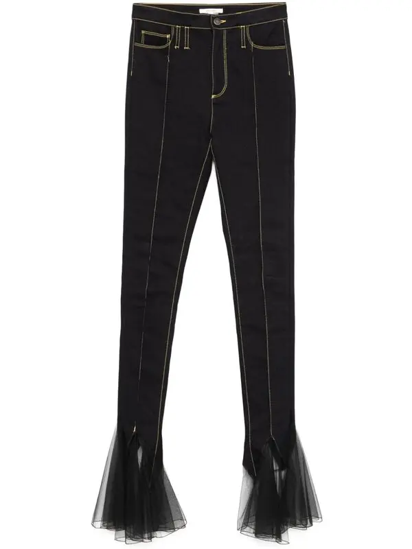 NENSI DOJAKA Ruffle Hem Skinny Jeans