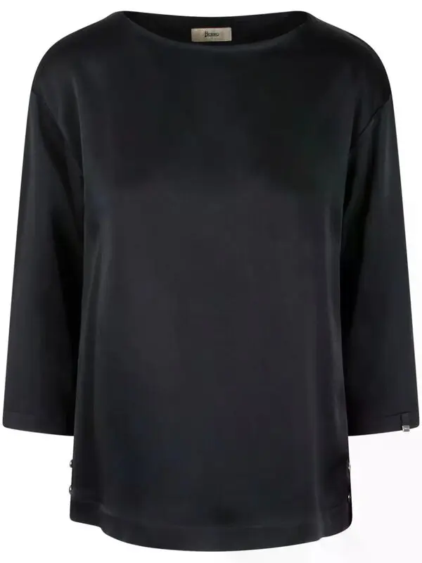 Herno Satin-weave Top - Black