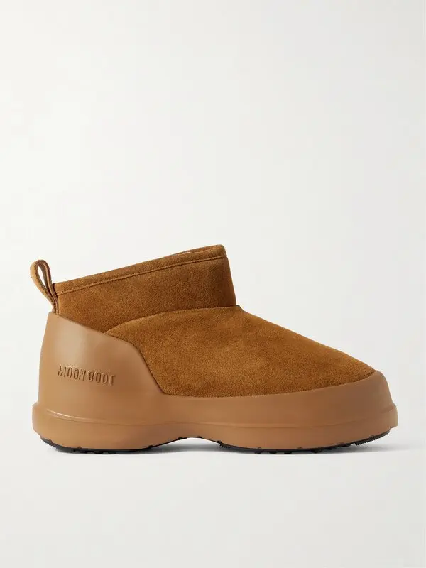 Moon Boot Luna Low Suede Boots - Brown