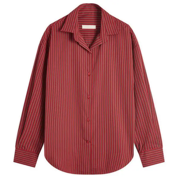 Faithfull The Brand Freja Shirt - Wine Stripe