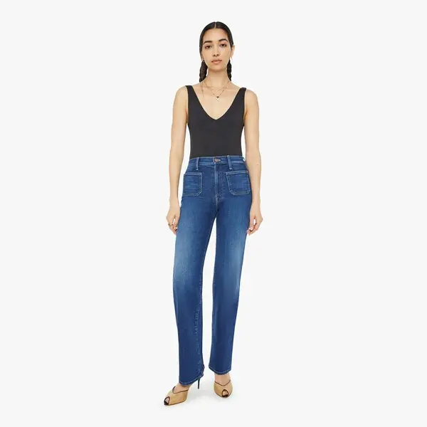 MOTHER The Patch Pocket Rambler Zip Sneak Jeans