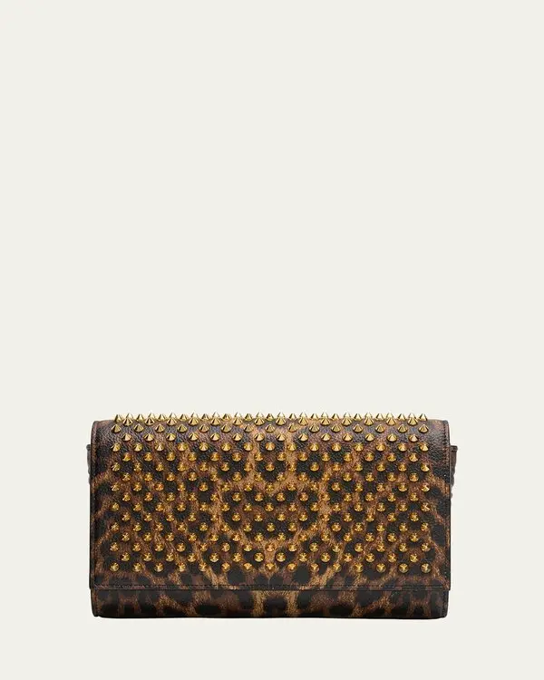 CHRISTIAN LOUBOUTIN Paloma Spike -print Leather Wallet On Chain