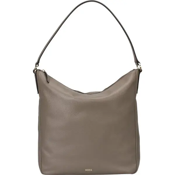Hugo Boss Alyce Leather Hobo Bag