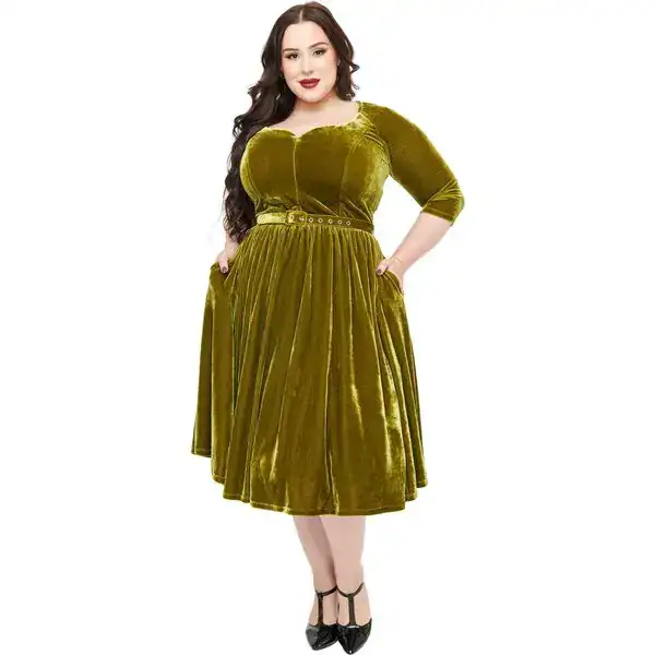 green frill dress Hunter Green Ruffle Button Up Detail Short Puff Sleeve Dress *FINAL SA –  SSYS main image 0