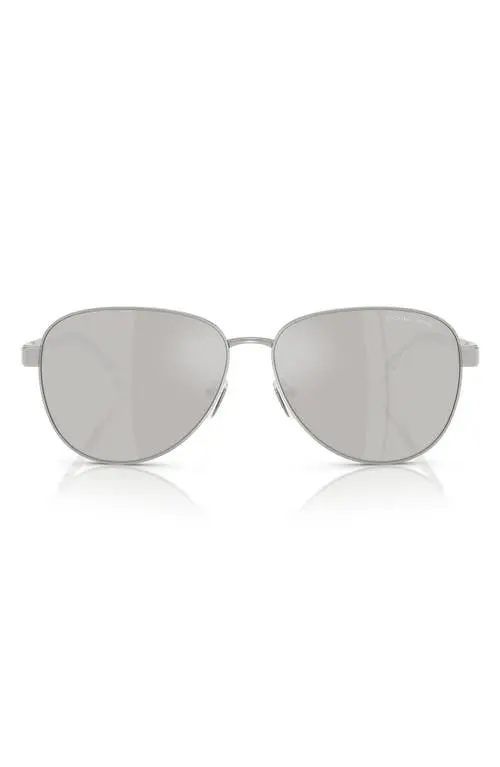 Michael Kors 59mm Pilot Sunglasses - Silver