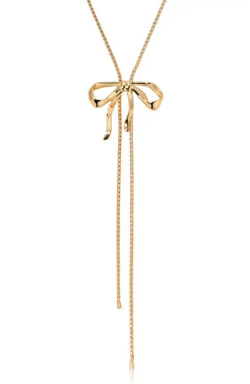 Ettika Bow Organica Bolo Necklace - Gold