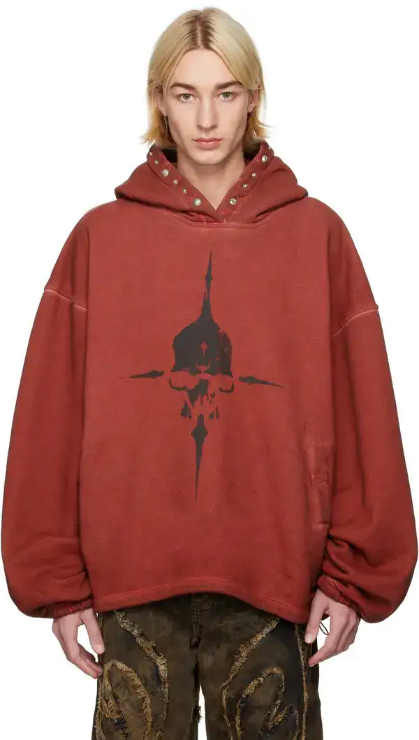 Thug Club Peace Stud Hoodie In Red - 17% Off | Editorialist