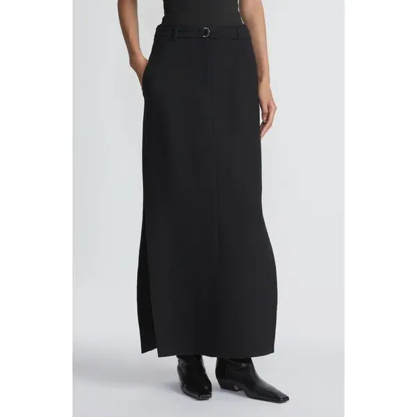 Lafayette 148 New York Wool & Silk Crepe Maxi Skirt