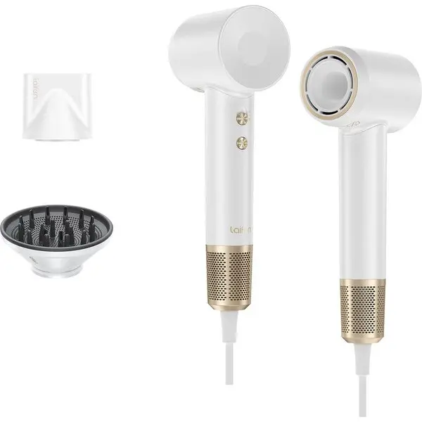 LAIFEN Swift Premium High-speed Hair Dryer + Bag - White