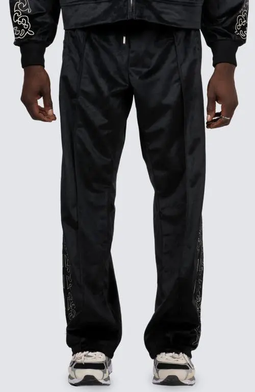 PLEASURES Unquote Velour Track Pants - Black