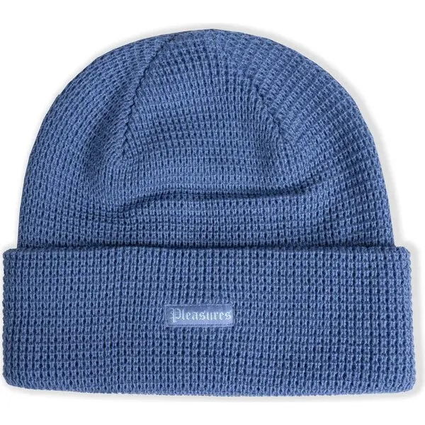 PLEASURES Old E Waffle Beanie - Dusk