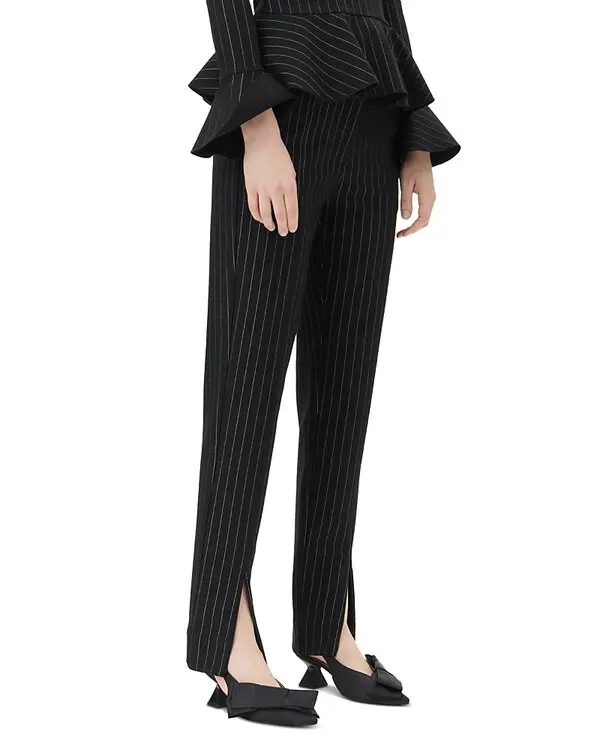 GANNI Stripe Mid Waist Pants