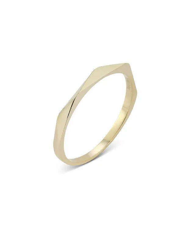 MOON & MEADOW 14k Yellow Angle Stack Ring