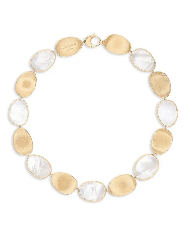 Marco Bicego 18k Yellow Gold Lunaria Mother Of Pearl Statement Necklace - White/gold