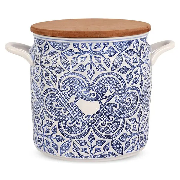 VIETRI Uccello Blu Biscotti Jar