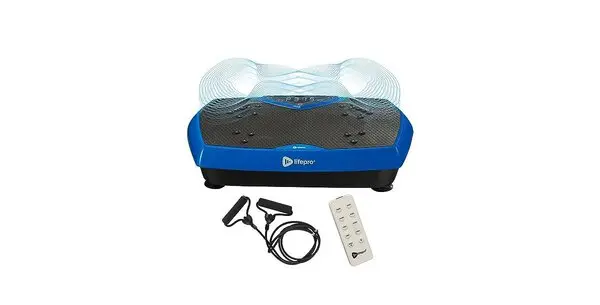 LIFEPRO Vibration Plate With Magnetic Acupoints &#x2013; Full Body Workout & Lymphatic Drainage Machine - Blue