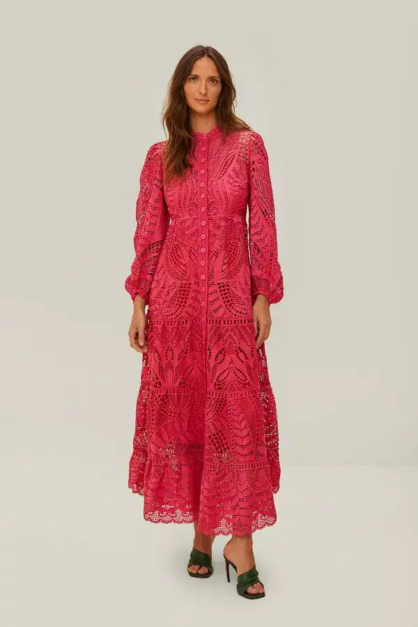 open lace back dress farm rio Red and Pink Size S Dress main image 1
