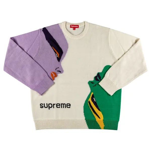 Supreme Faces Sweater - Cream