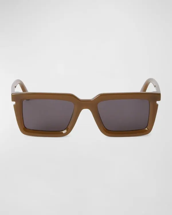 Off-White Tucson Square Sunglasses - Mud  Dark Grey