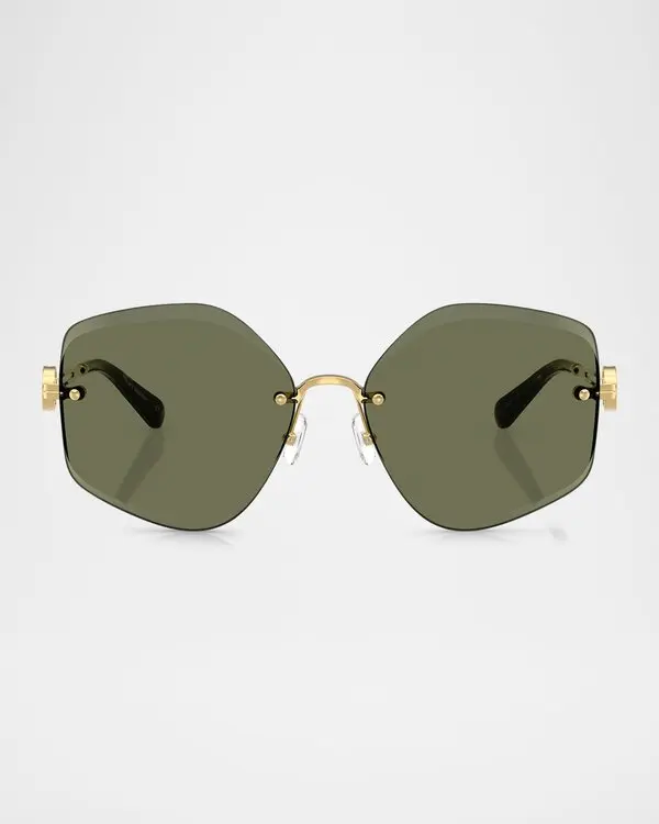 Tory Burch Ty6111 Geometric Sunglasses - Gold