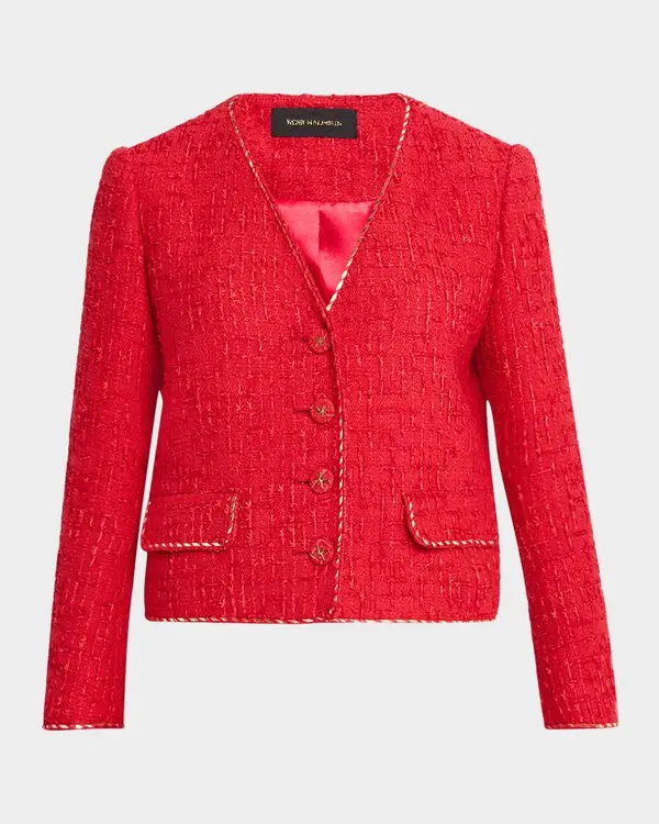 Kobi Halperin Clara Metallic-trim Tweed Jacket