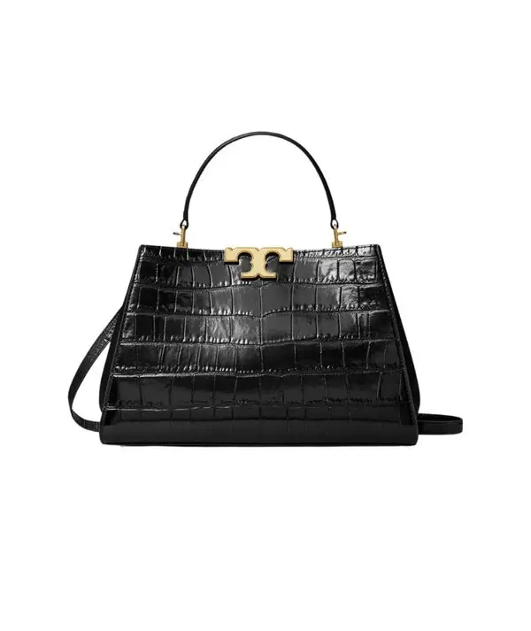 Tory Burch Croc-embossed Leather Satchel Bag