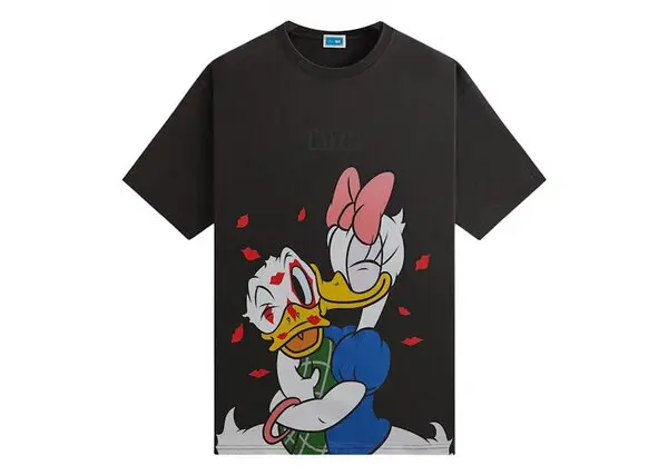 Kith Disney Donald Duck Smooch Vintage Tee Shirt - Black